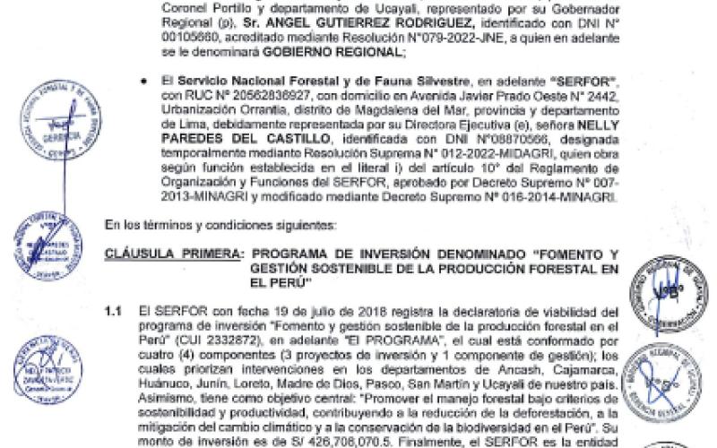 Convenio Marco de Cooperación Interinstitucional entre el Servicio Nacional Forestal y de Fauna ...